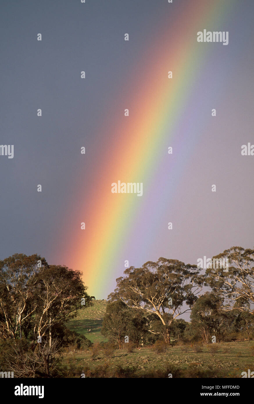 RAINBOW over outback Australia Stock Photo - Alamy