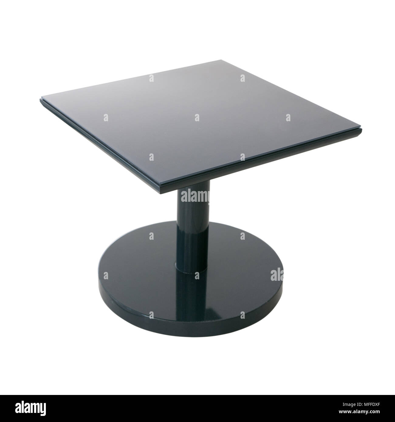 Black modern coffee table isolated on white background Stock Photo - Alamy