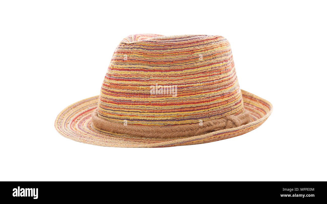 Pretty straw hat isolated on white background, Brown straw hat isolated ...