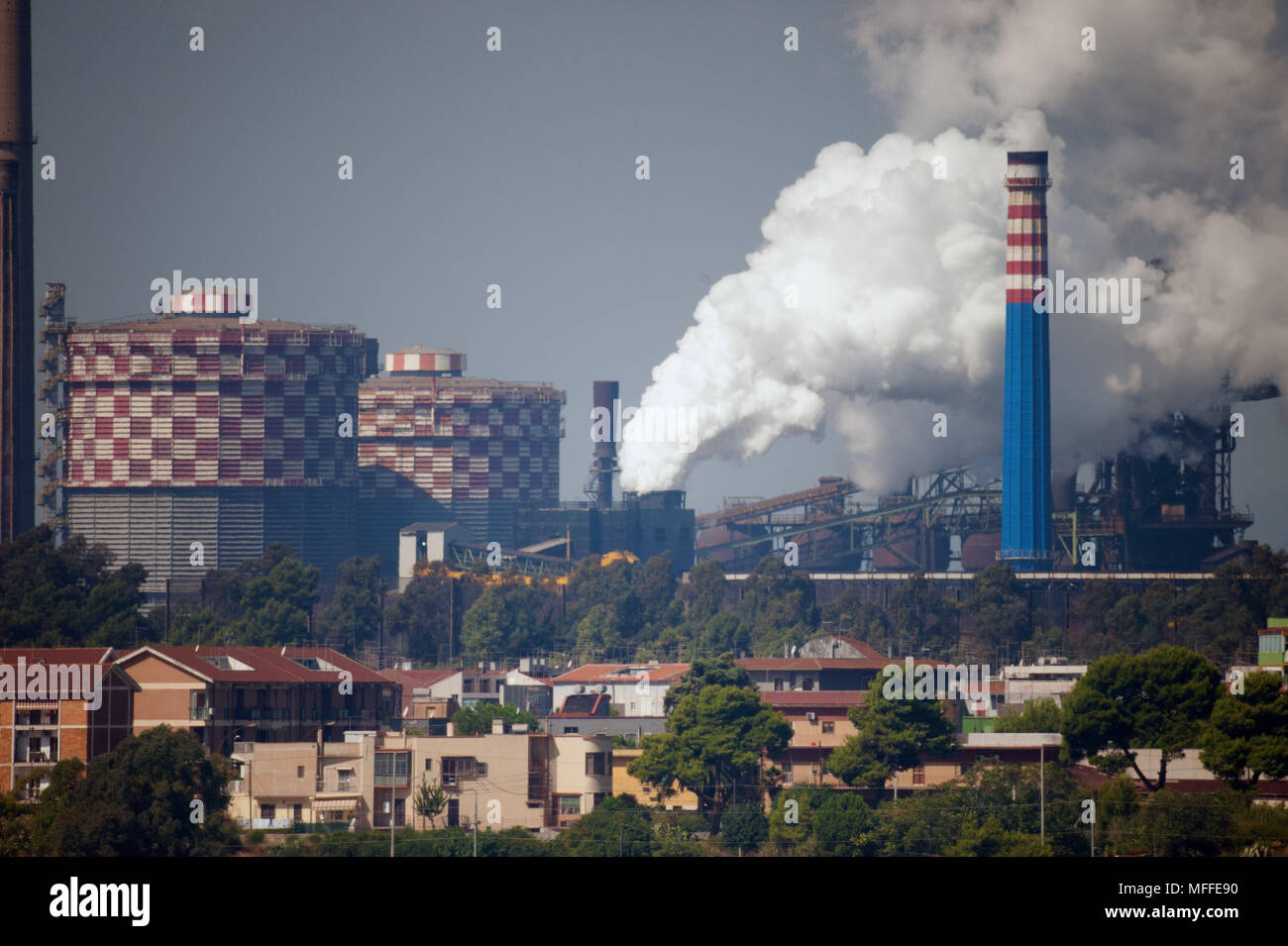 Taranto. ILVA steel factory. Italy Stock Photo - Alamy