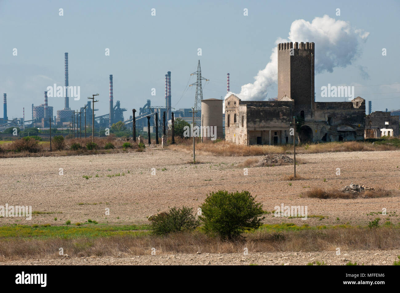 Taranto. ILVA steel factory. Italy Stock Photo - Alamy