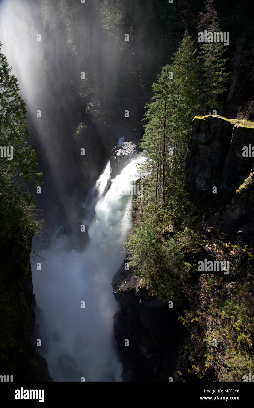 Elk's falls in Campbell River Vancouver Island British Columbia Canada ...