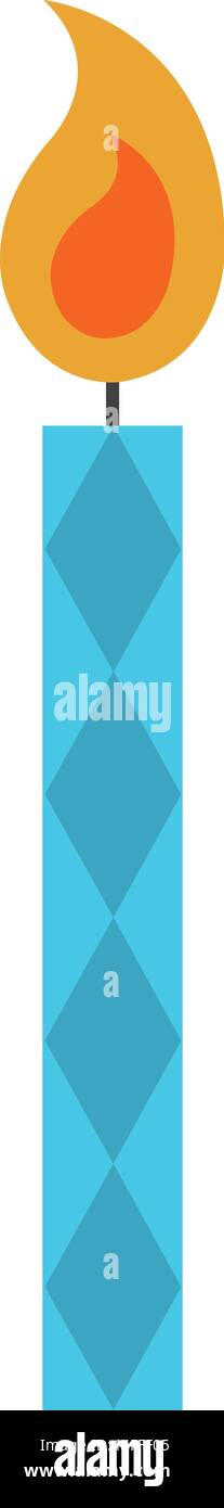 party candle with fire flame decoration Stock Vector Image & Art - Alamy