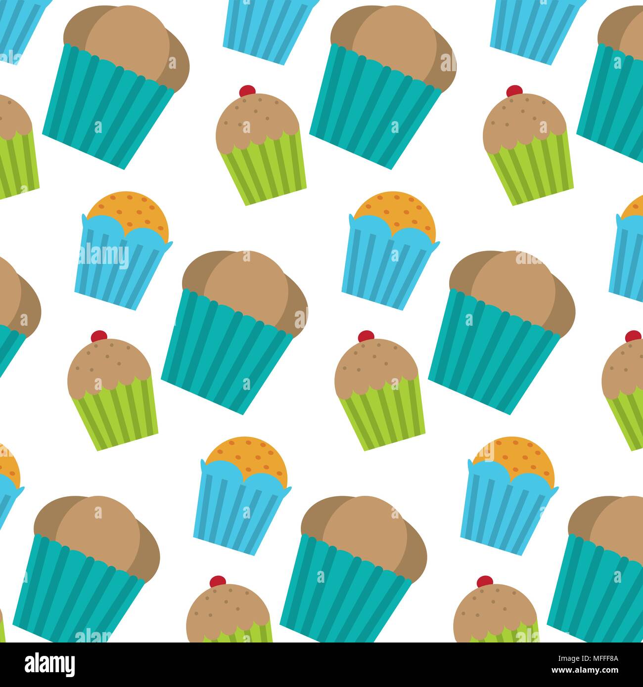 delicious sweet muffin dessert background Stock Vector Image & Art - Alamy