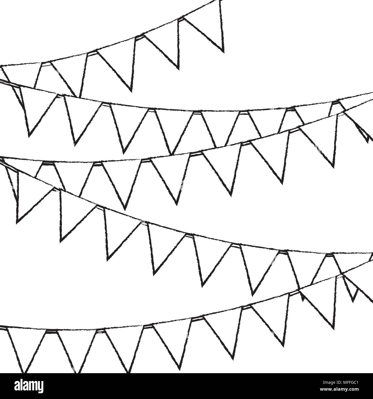 grunge party flags decoration to party background Stock Vector Image ...