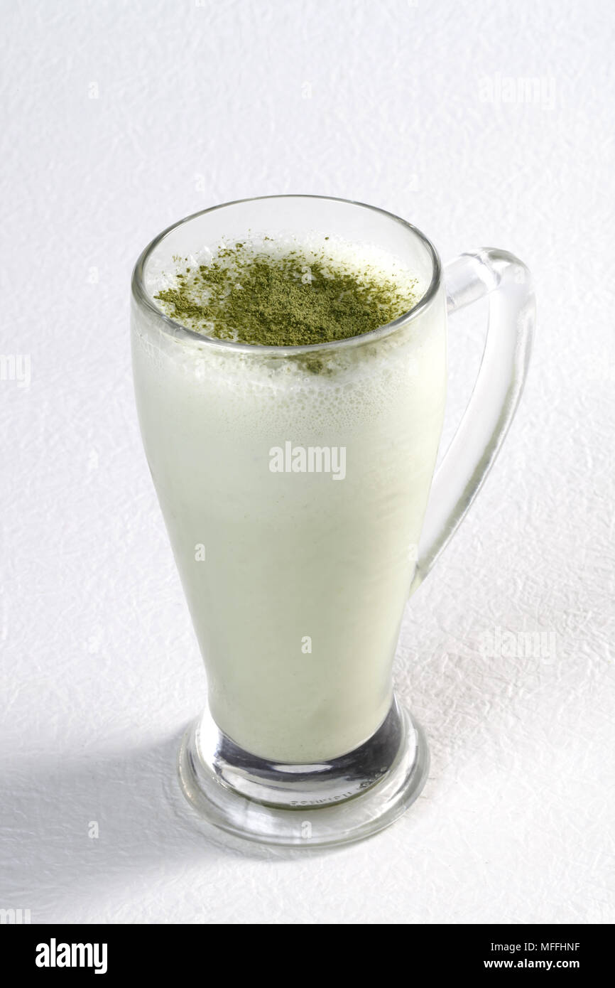 green milk shake Stock Photo - Alamy