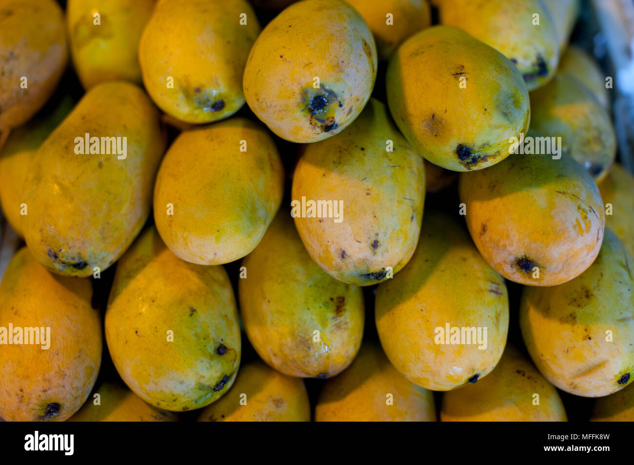 Papayas on the street in Bangkok, Thailand. Thailand is known as a ...