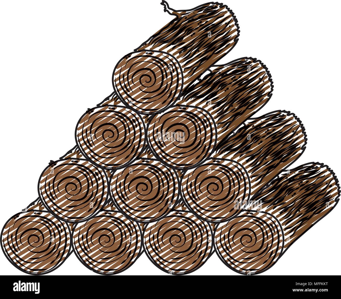 doodle natural wooden logs organic texture Stock Vector Image & Art - Alamy