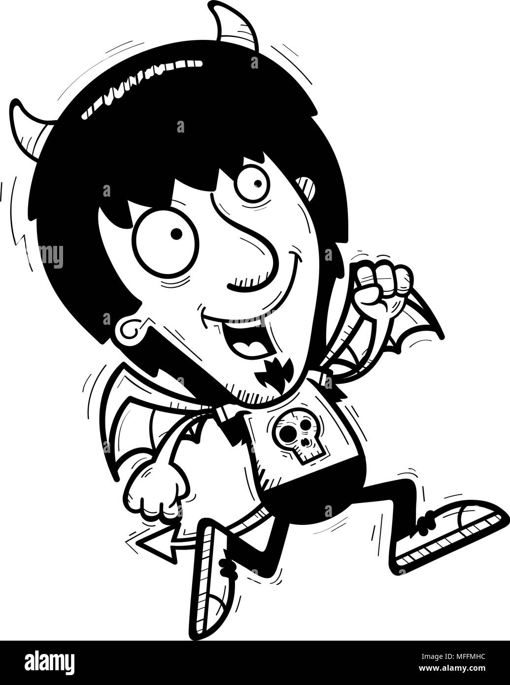 A cartoon illustration of a demon running Stock Vector Image & Art - Alamy