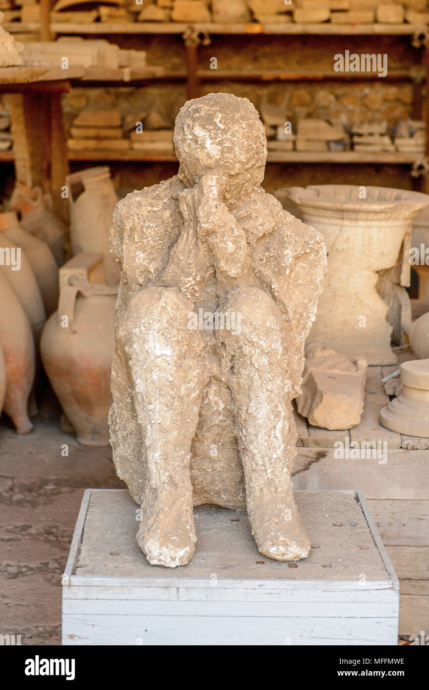 A human died during the destruction of Pompeii, an ancient Roman town ...