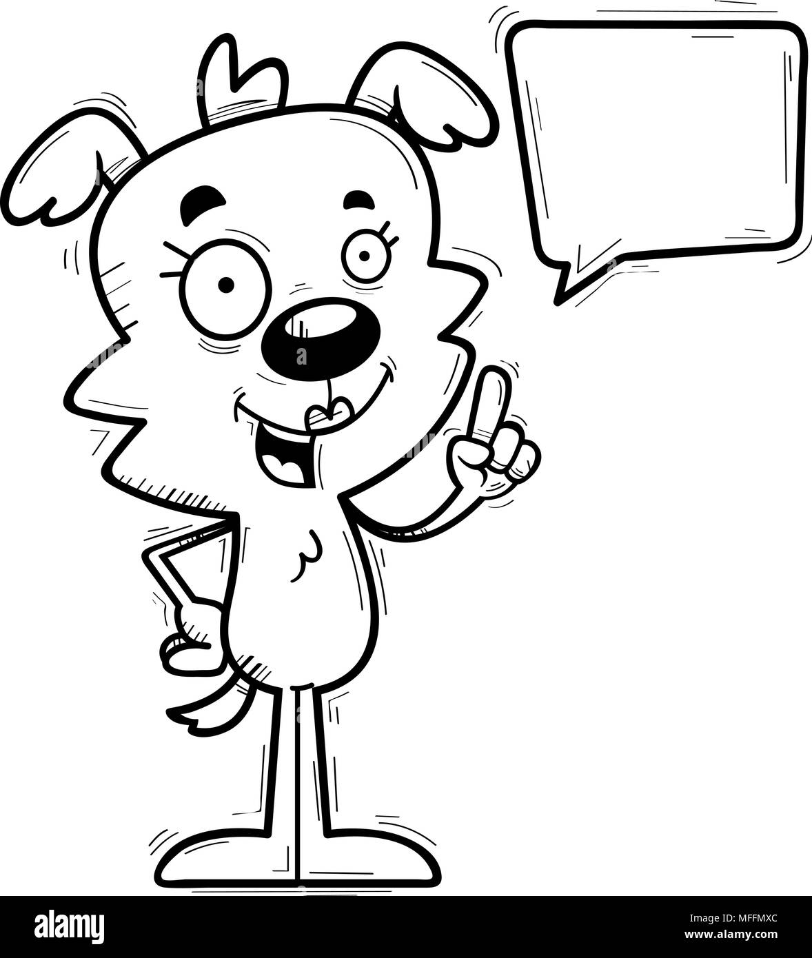 A cartoon illustration of a female dog talking Stock Vector Image & Art ...