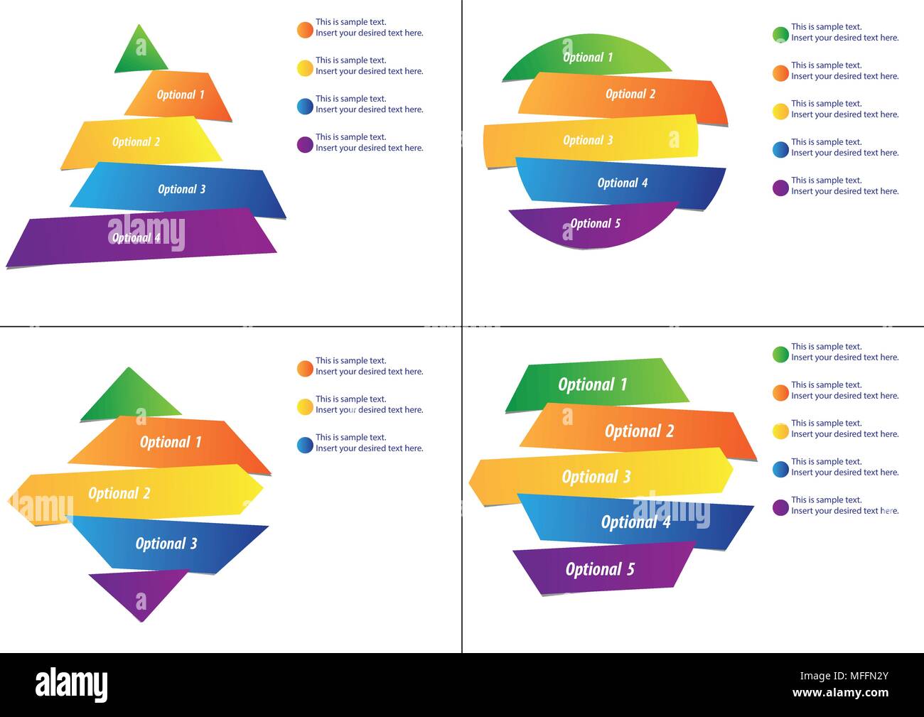 Circle diagram design template four hi-res stock photography and images ...
