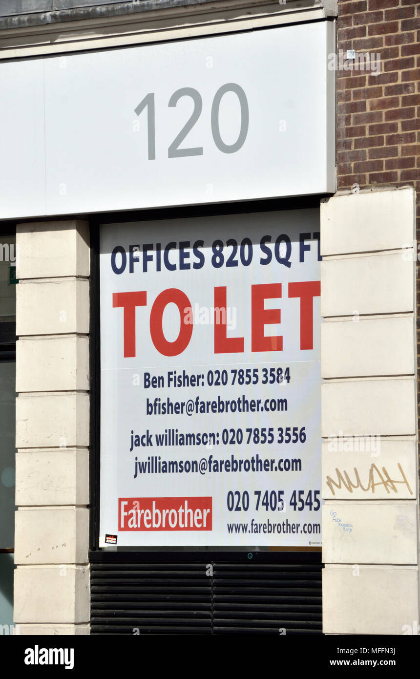 Offices To Let billboard sign Stock Photo - Alamy