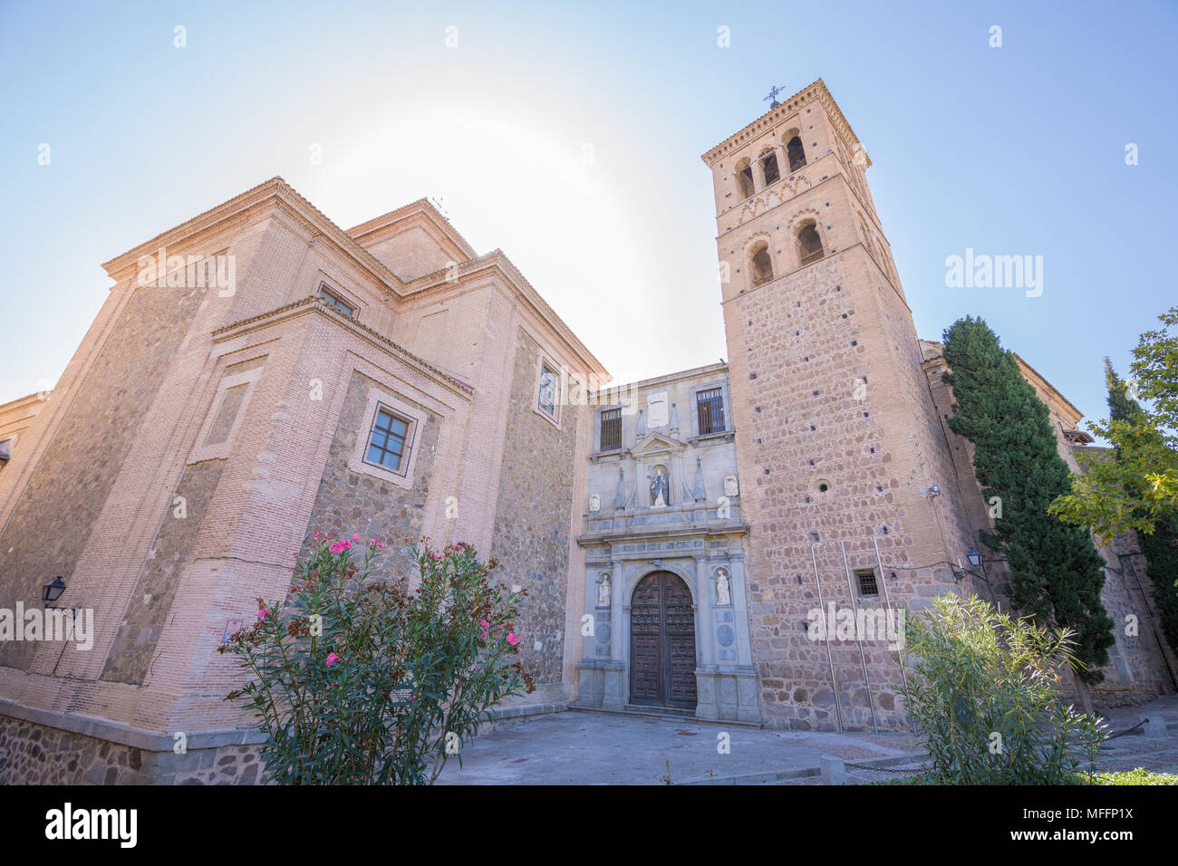 facade of ancient building convent Saint Martin, landmark and monument ...