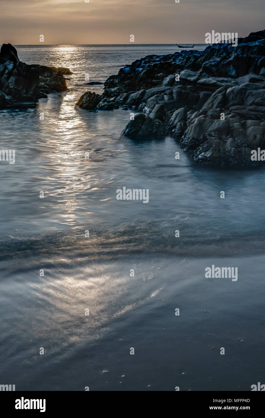 Hidden Oasis of Pristine Water at Kalim Beach Stock Photo - Alamy
