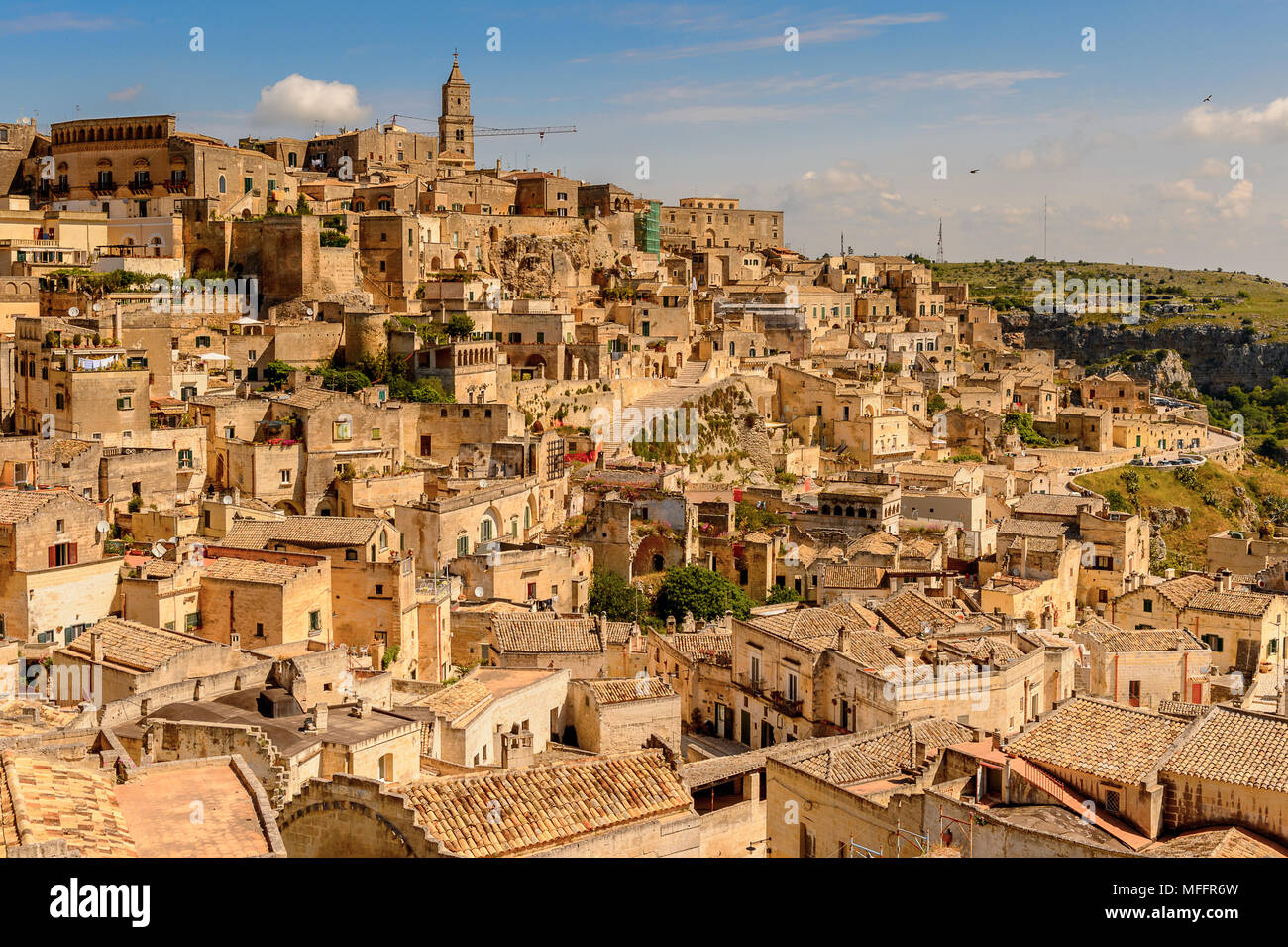 Panorama of Matera, Puglia, Italy. The Sassi and the Park of the ...