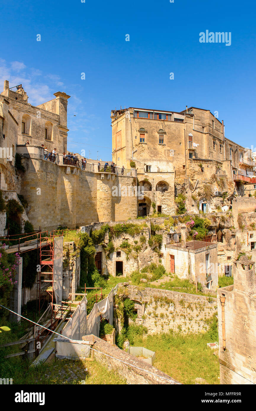 Houses in Matera, Puglia, Italy. The Sassi and the Park of the ...