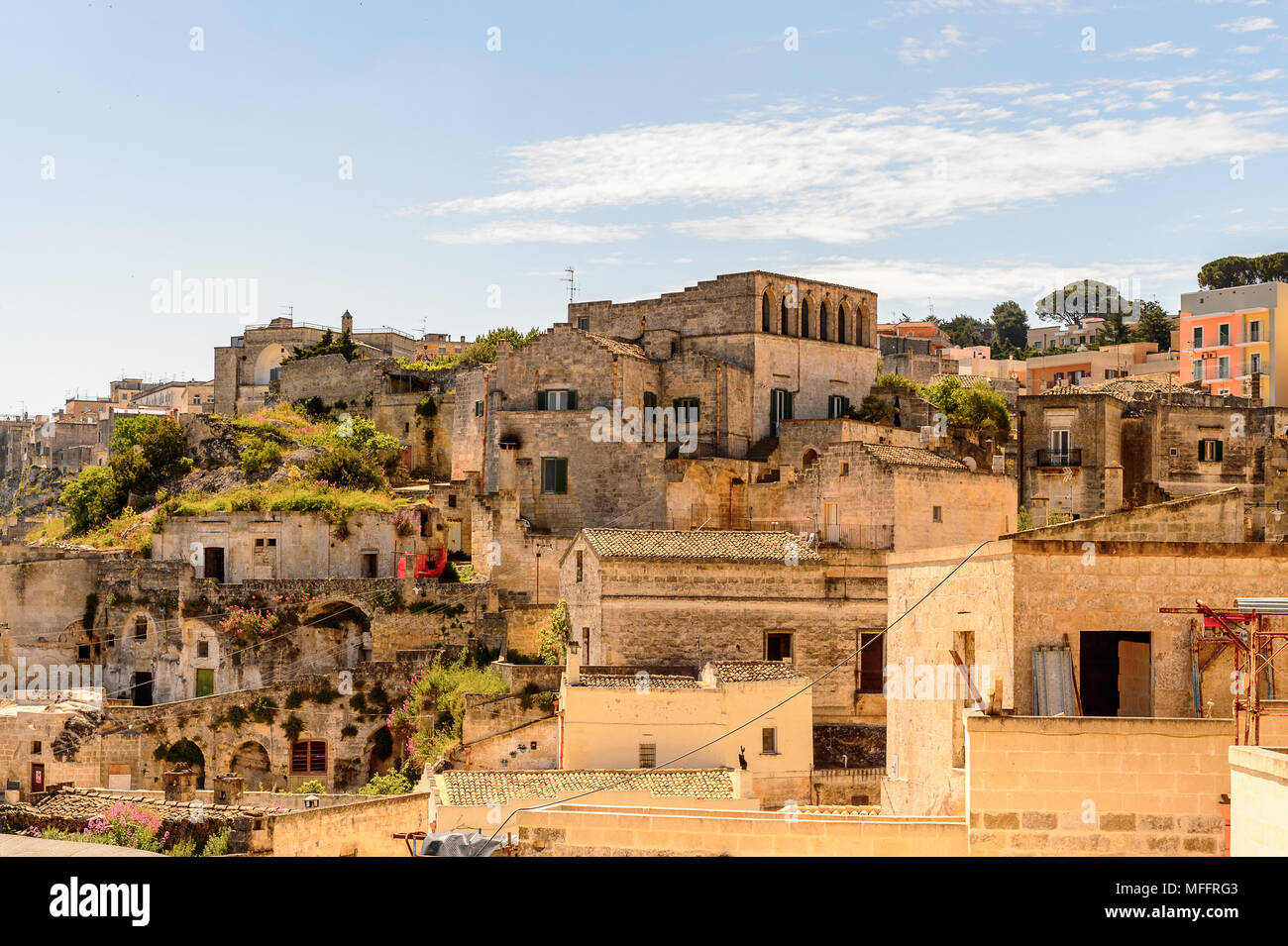 Houses in Matera, Puglia, Italy. The Sassi and the Park of the ...