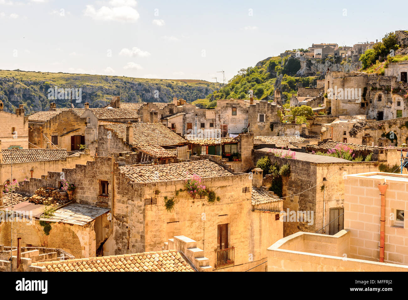 Houses in Matera, Puglia, Italy. The Sassi and the Park of the ...