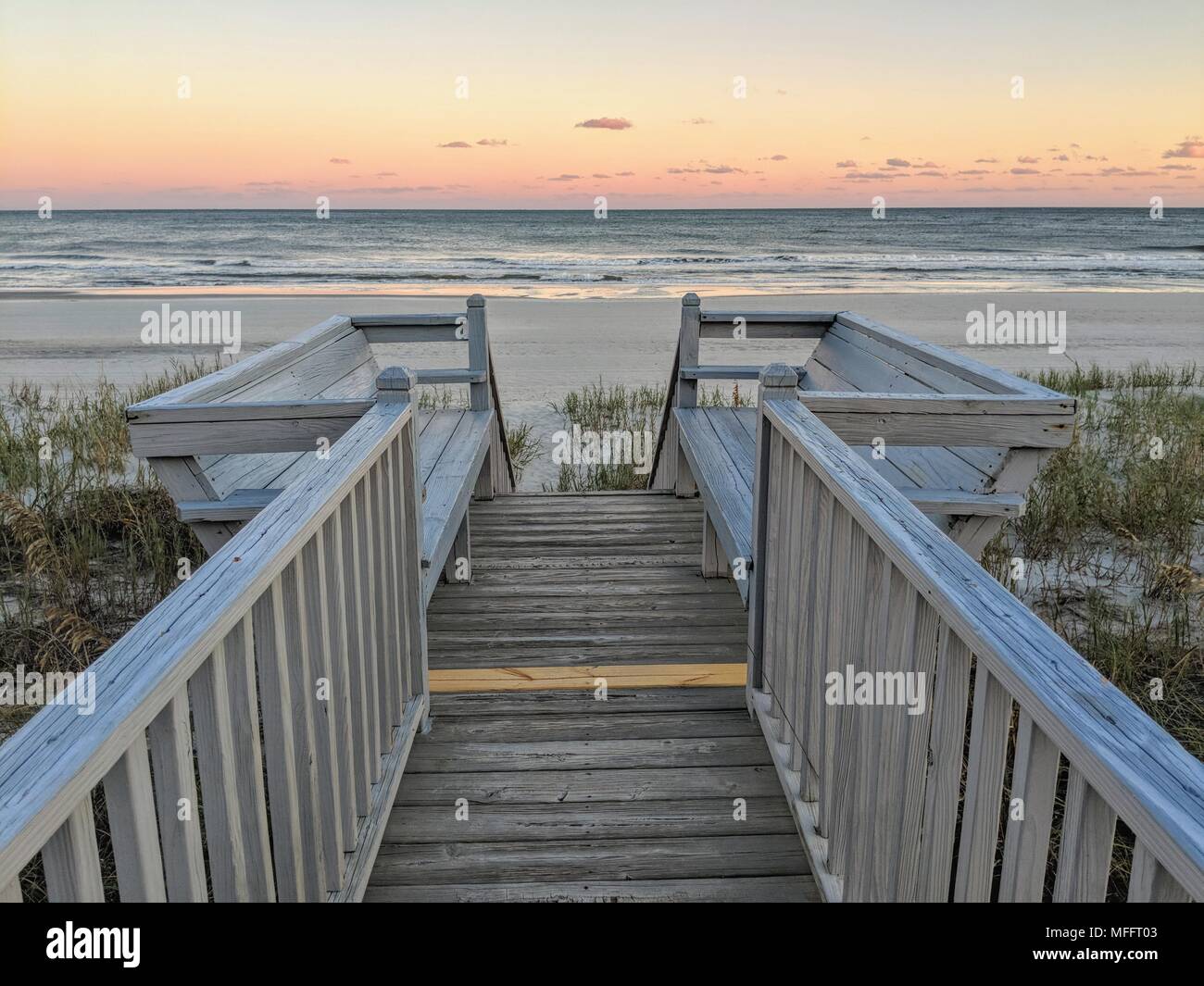 Beach Boardwalk Sunset