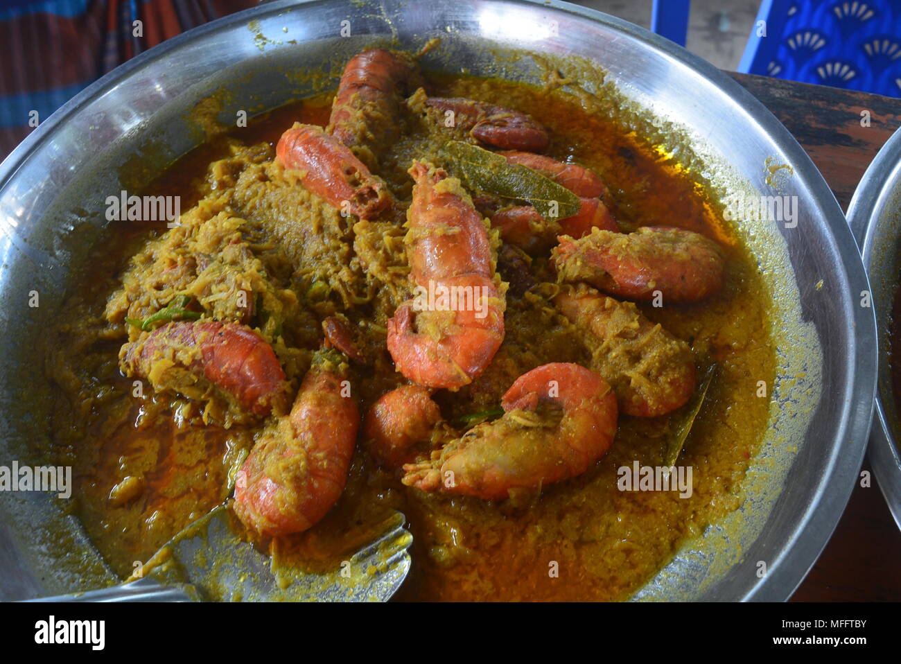 Prawn curry,Mixed fish curry,chili fry and mashed prawn Stock Photo - Alamy