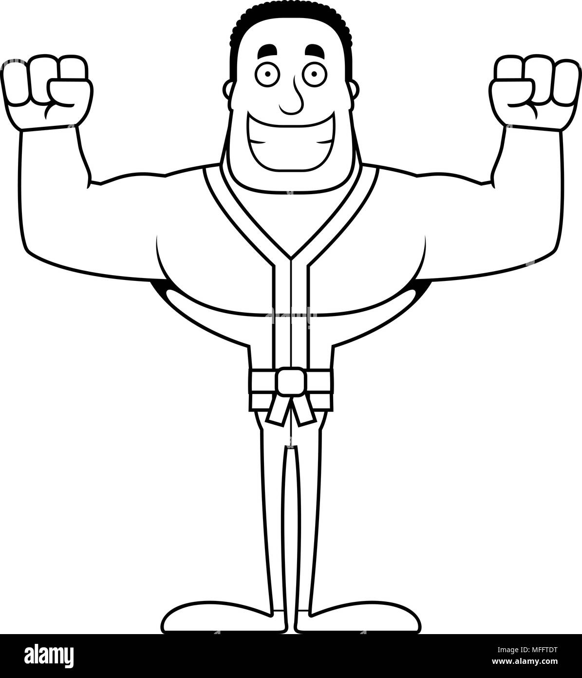 A cartoon karate man smiling Stock Vector Image & Art - Alamy