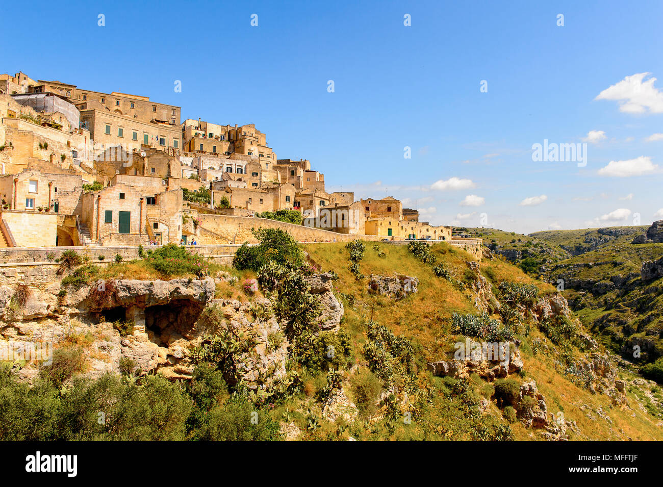 Panorama of Matera, Puglia, Italy. The Sassi and the Park of the ...