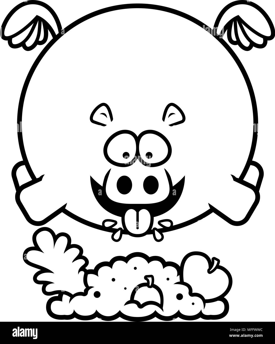 A cartoon illustration of a hippo eating Stock Vector Image & Art - Alamy