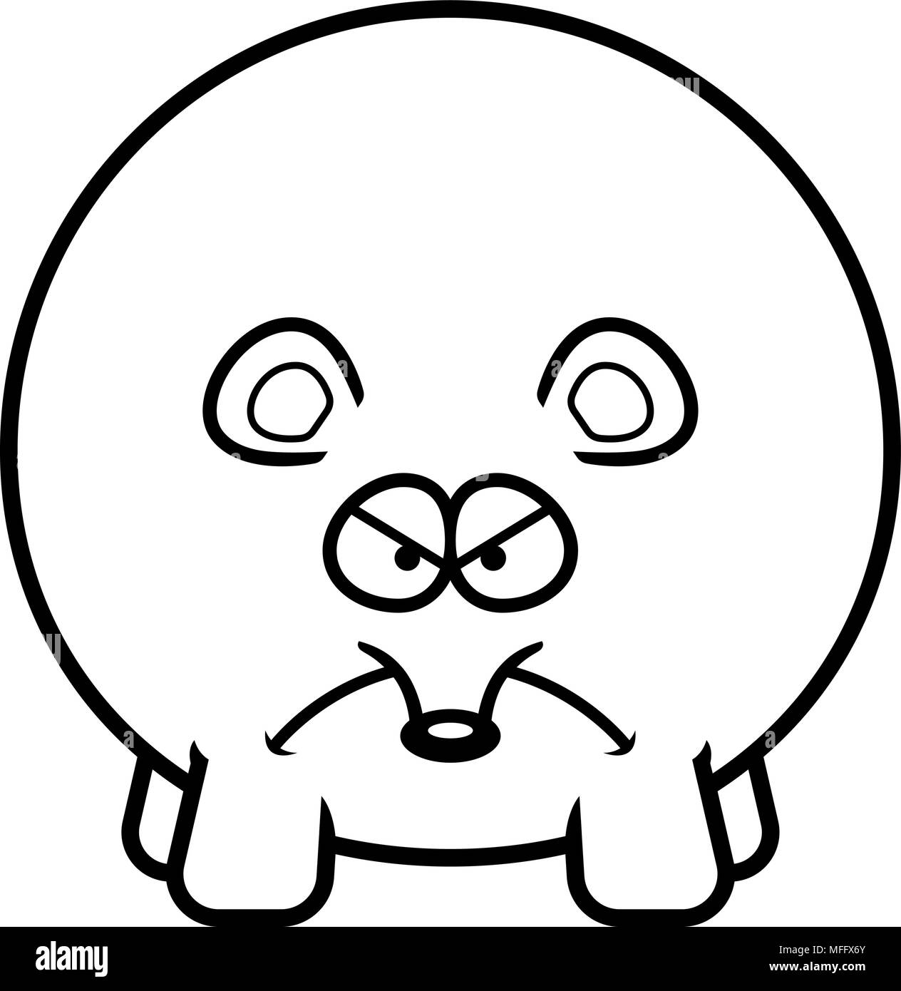 A cartoon illustration of a mouse looking angry Stock Vector Image ...