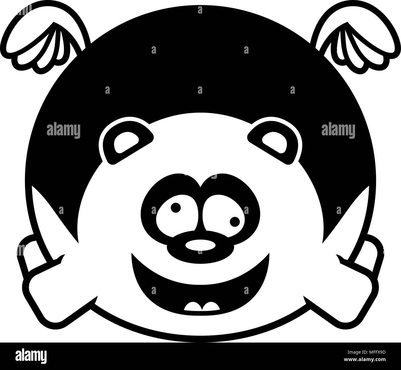 A cartoon illustration of a panda looking crazy Stock Vector Image ...