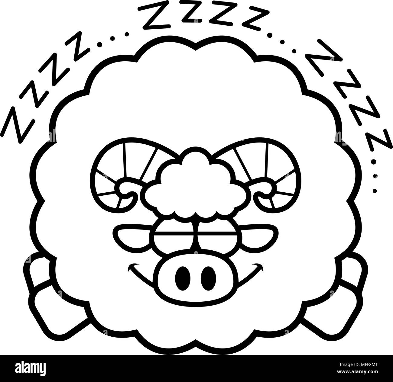 Sleeping cartoon sheep hi-res stock photography and images - Alamy
