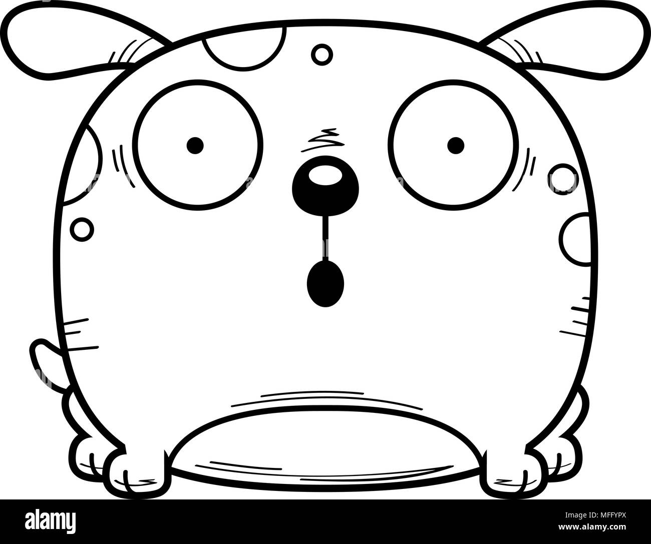 A cartoon illustration of a dog looking surprised Stock Vector Image ...