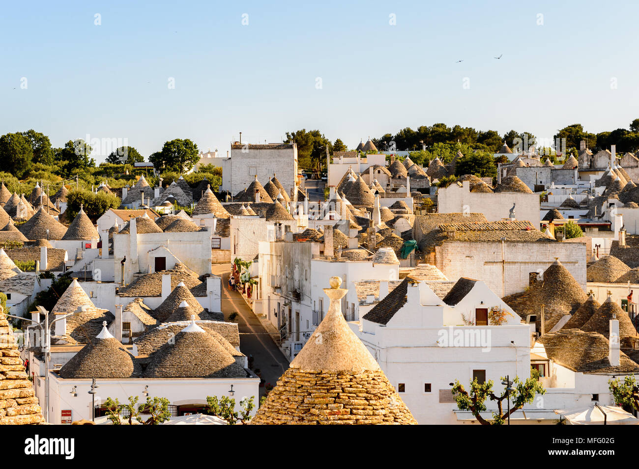 Panorama of Alberobello, a small town in Apulia, Italy Stock Photo - Alamy