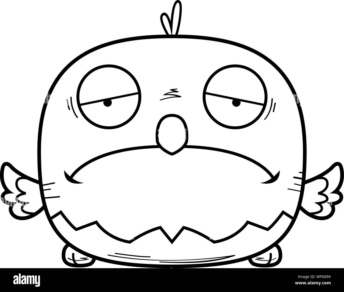 A cartoon illustration of a bald eagle looking sad Stock Vector Image ...