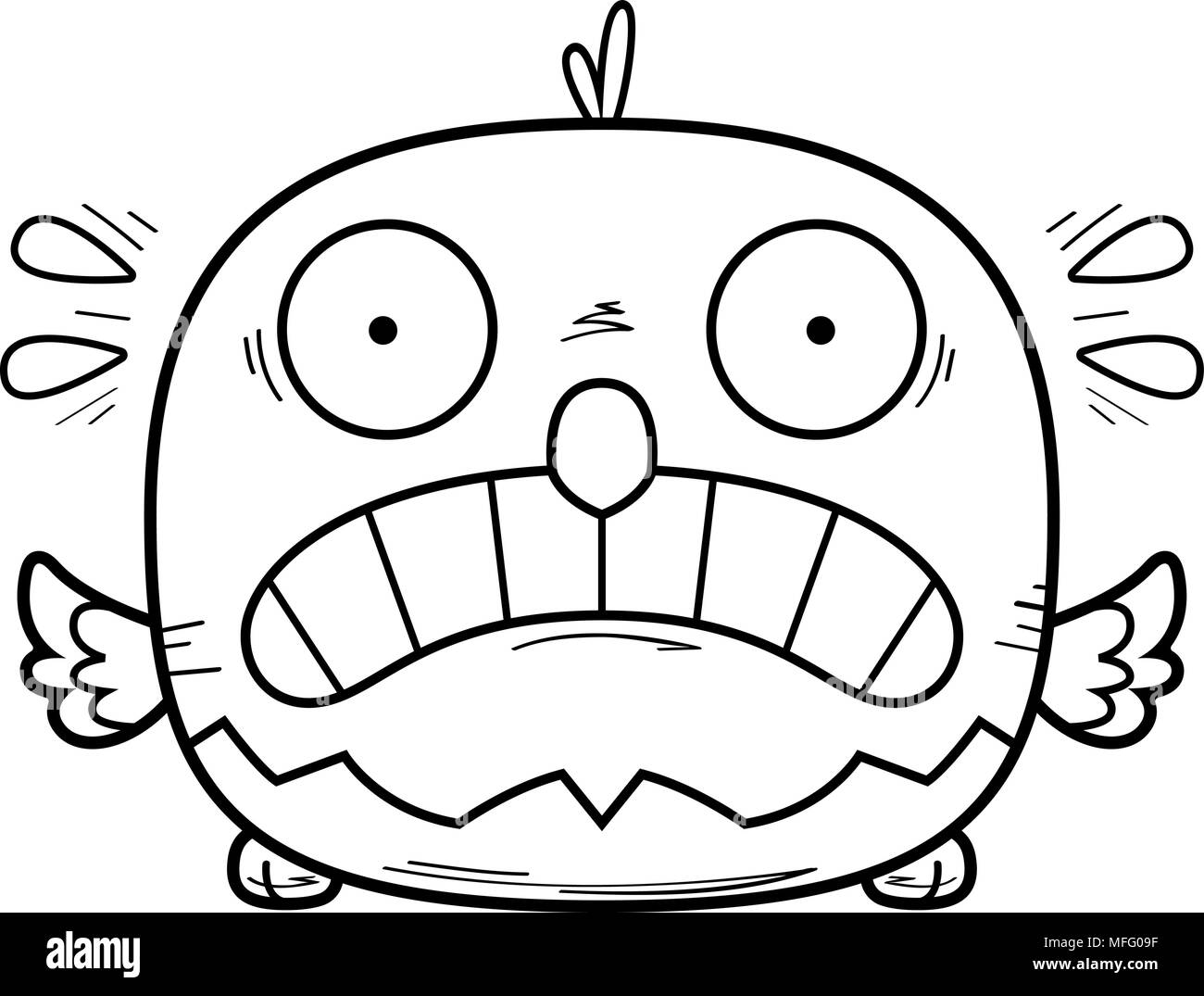 A cartoon illustration of a bald eagle looking scared Stock Vector ...