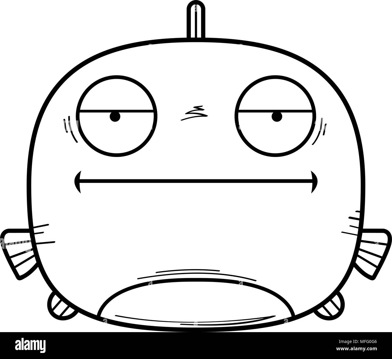 A cartoon illustration of a fish looking bored Stock Vector Image & Art ...