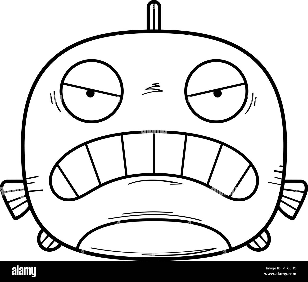 Angry fish cartoon Stock Vector Images - Alamy