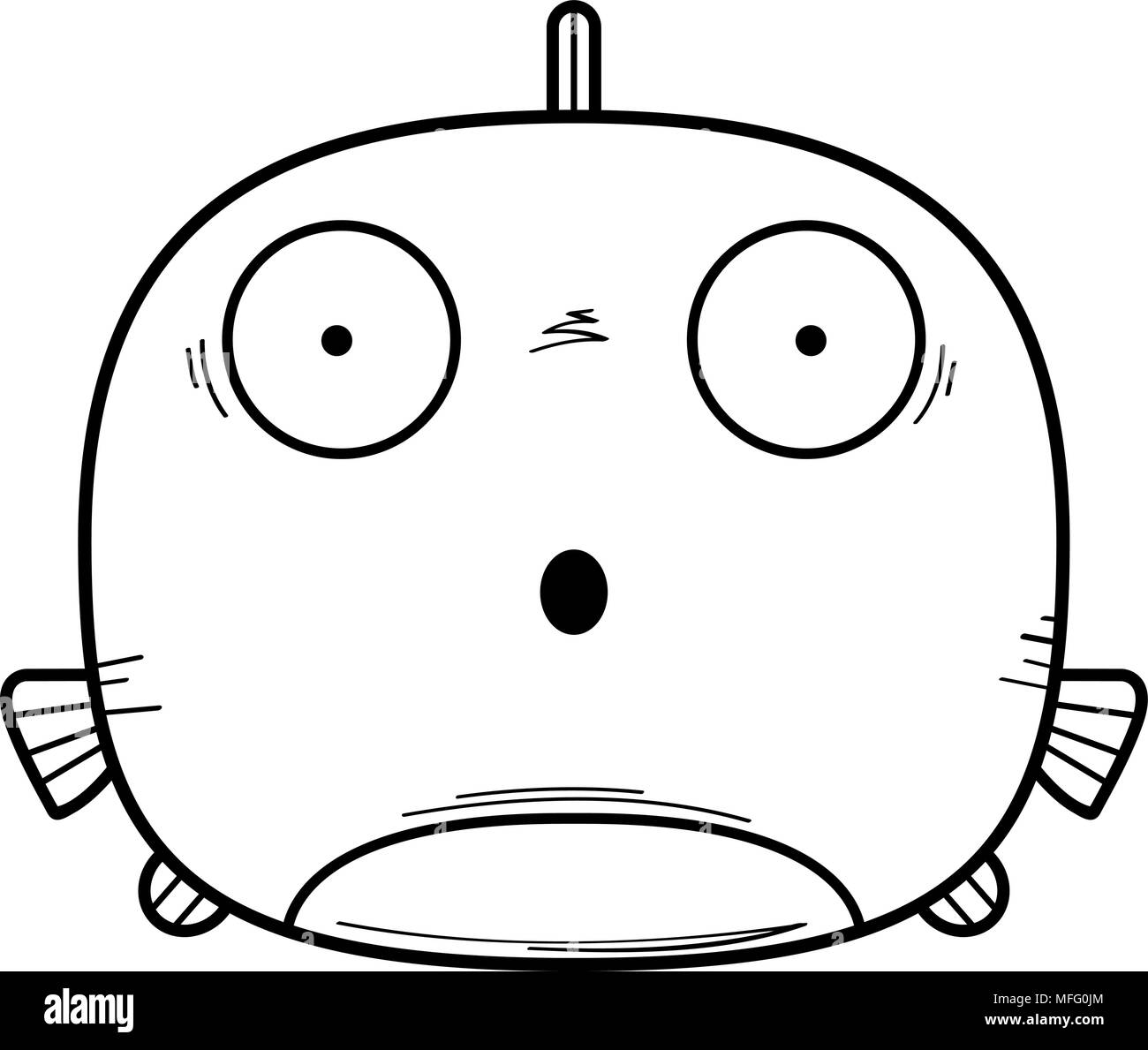 A cartoon illustration of a fish looking surprised Stock Vector Image ...