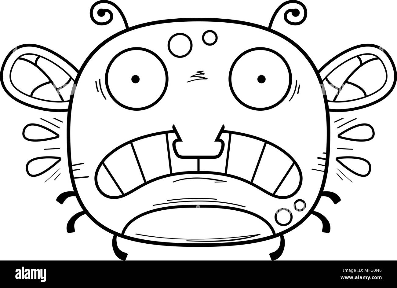 A cartoon illustration of a fly looking scared Stock Vector Image & Art ...