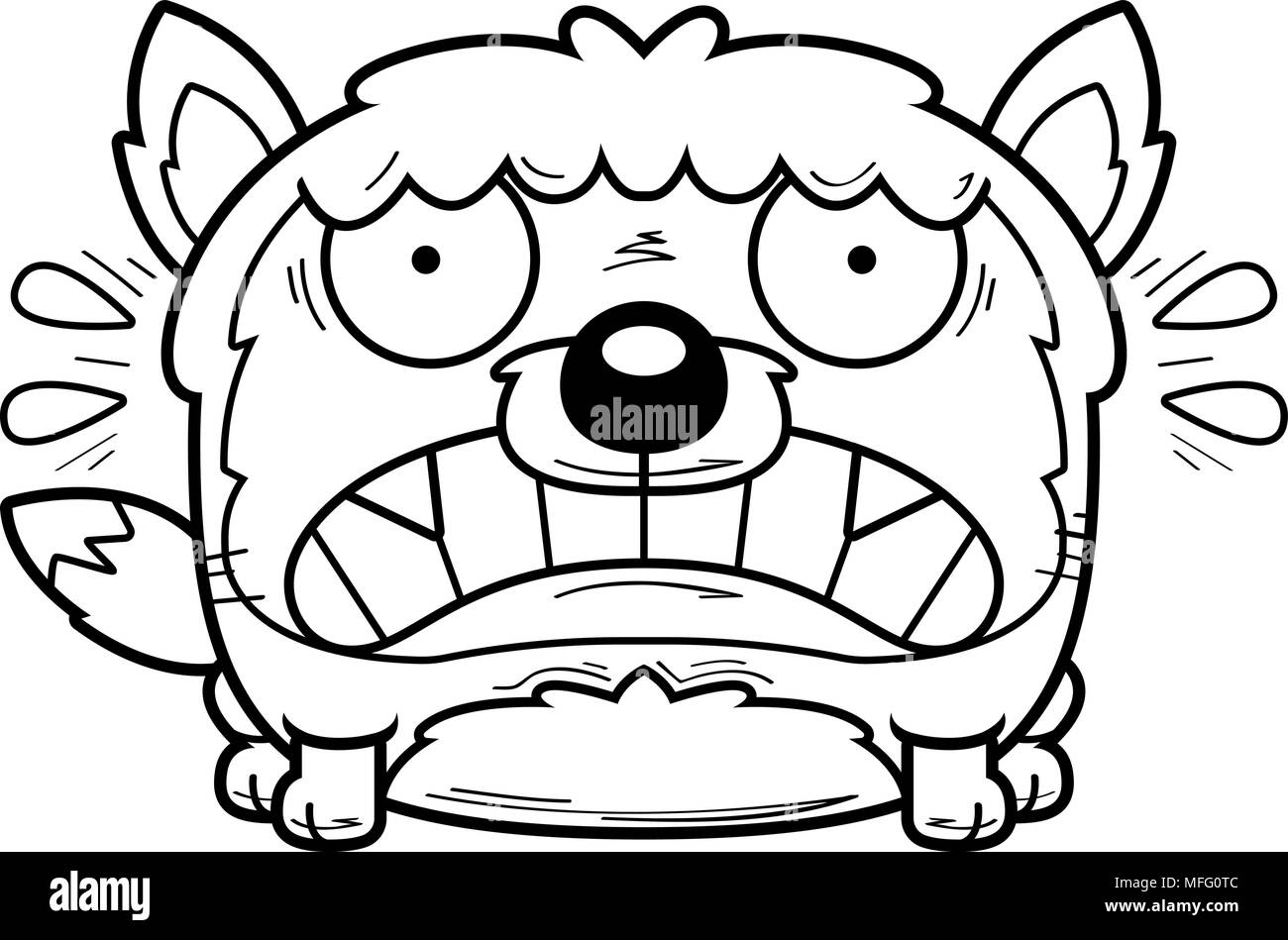 A cartoon illustration of a fox looking scared Stock Vector Image & Art ...