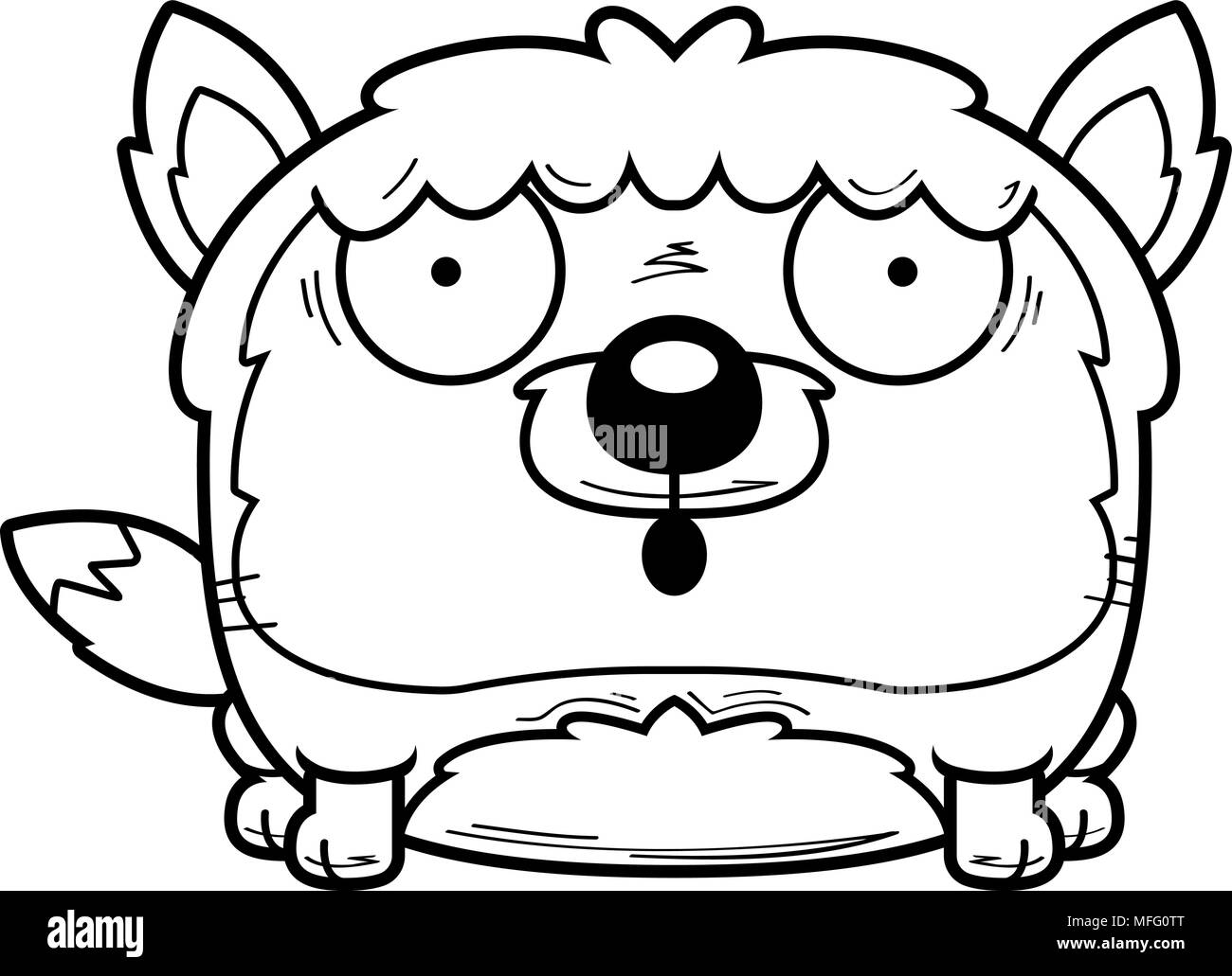 A cartoon illustration of a fox looking surprised Stock Vector Image ...