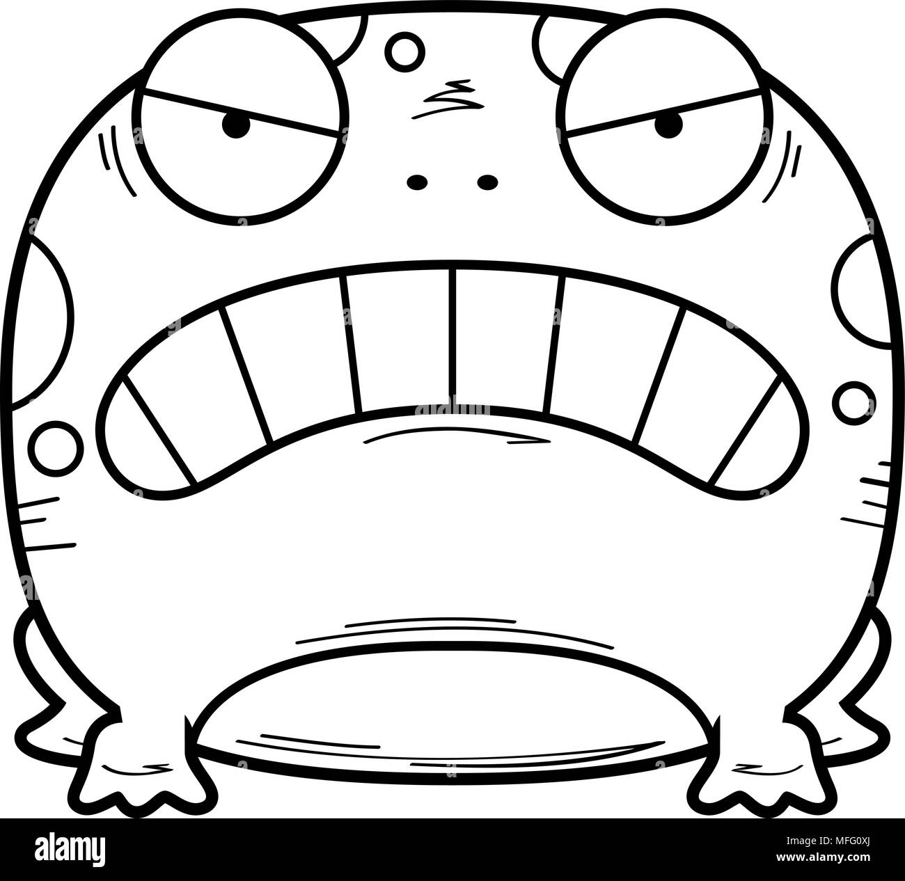 A cartoon illustration of a frog looking angry Stock Vector Image & Art ...