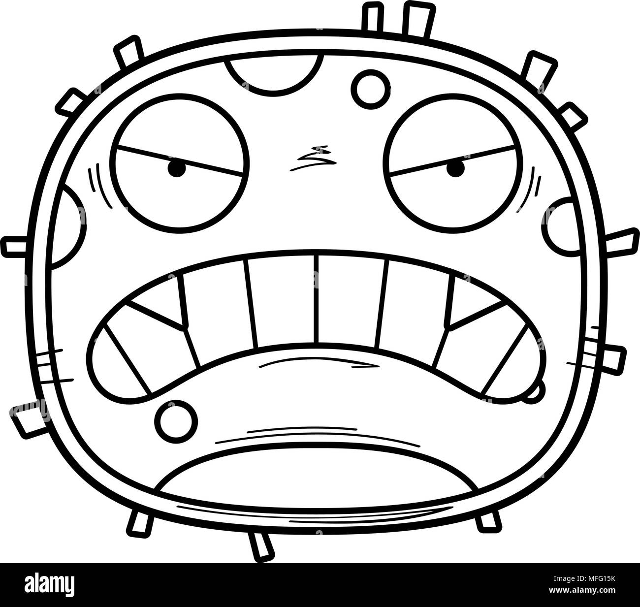 Angry bacteria germ vector Black and White Stock Photos & Images - Alamy