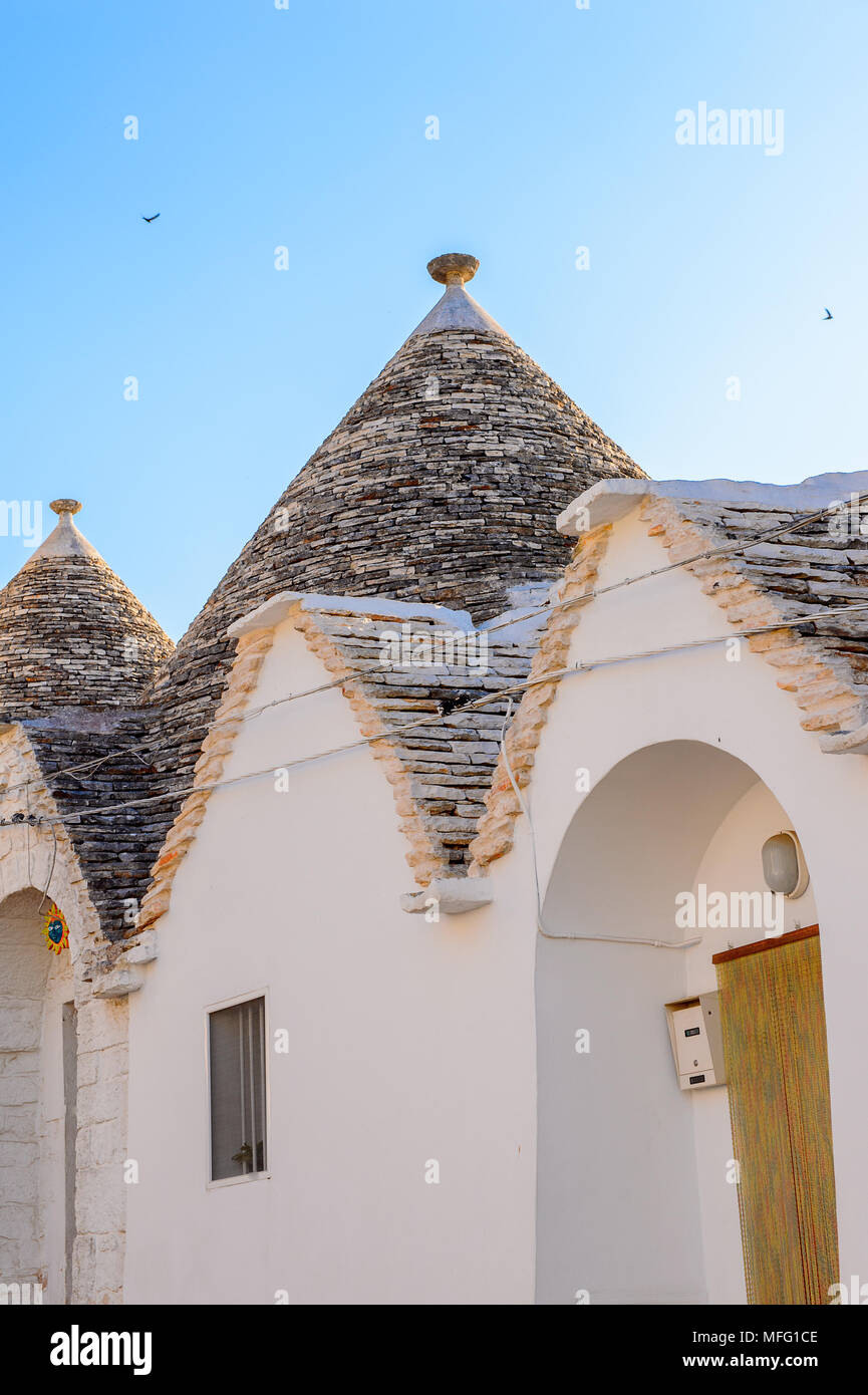 Alberobello, a small town in Apulia, Italy. Famous for its unique ...