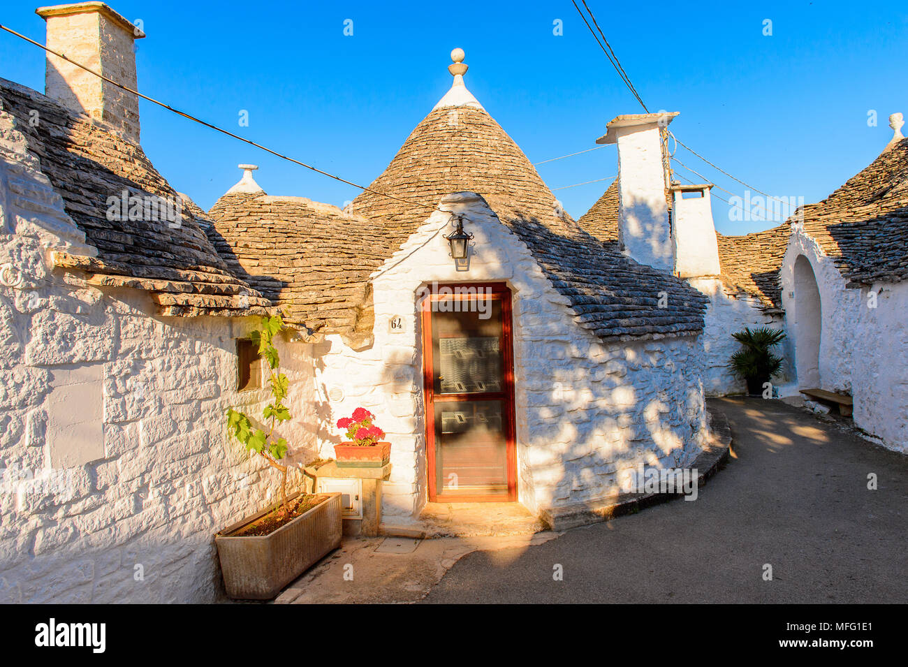 Alberobello, a small town in Apulia, Italy. Famous for its unique ...