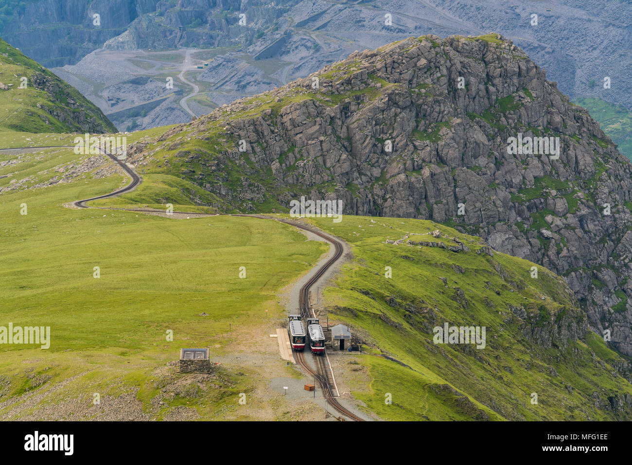 Snowdon mountain railway clogwyn station hi-res stock photography and ...