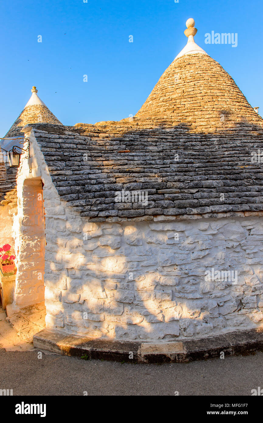 Alberobello, a small town in Apulia, Italy. Famous for its unique ...