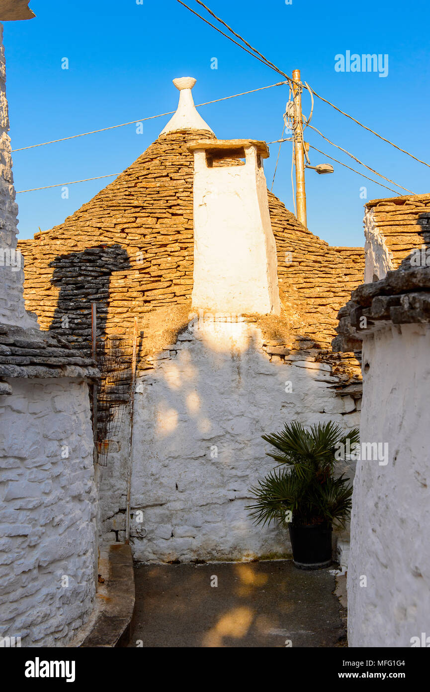 Alberobello, a small town in Apulia, Italy. Famous for its unique ...