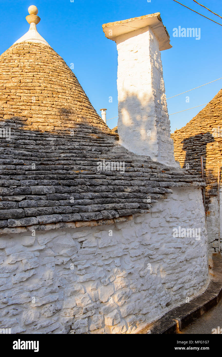 Alberobello, a small town in Apulia, Italy. Famous for its unique ...
