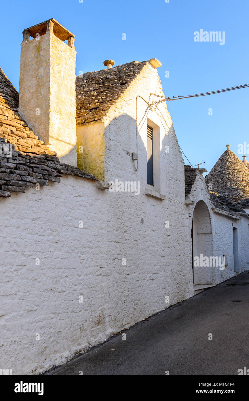 Alberobello, a small town in Apulia, Italy. Famous for its unique ...